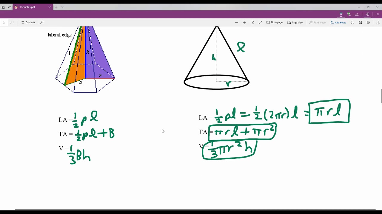 Volume of Cylinder and Cone - YouTube