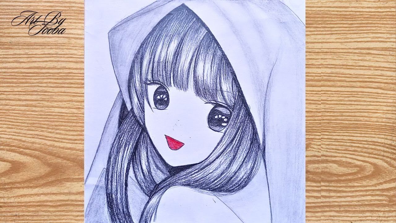 How To Draw A Cute Anime Girl || Pencil Drawing || Step By Step ...