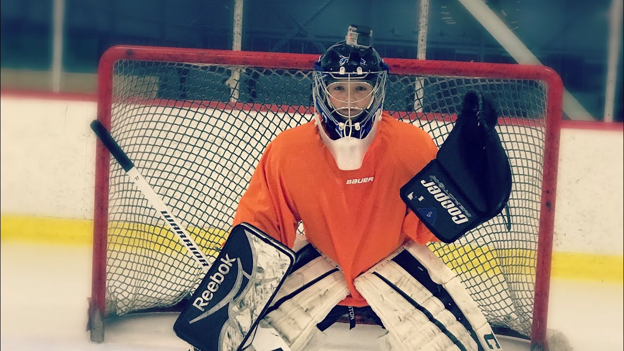 Little hockey game ( goalie practice - YouTube