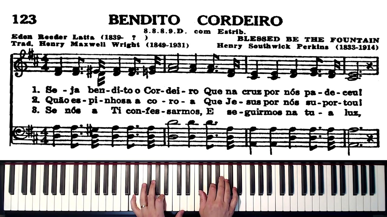 HINO do CANTOR CRISTÃO Nº123 - BENDITO CORDEIRO | TUTORIAL PARA PIANO E TECLADO Chords - Chordify