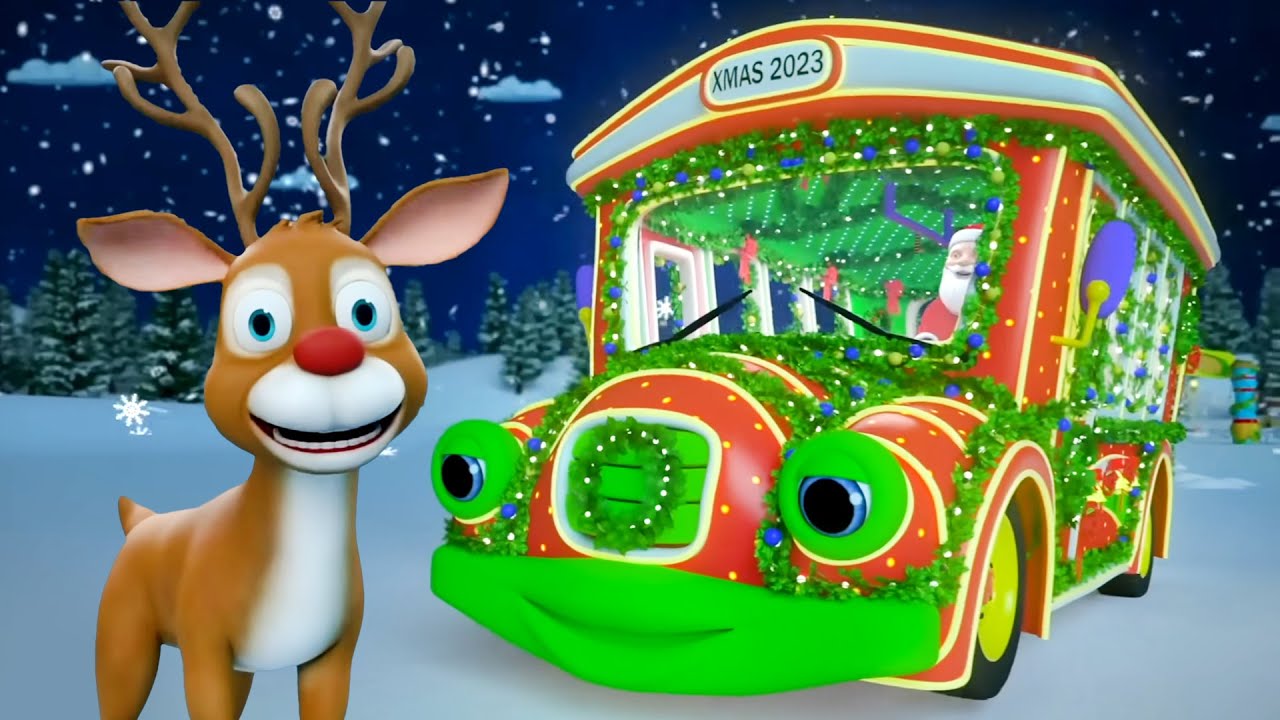 Wheels on the Bus Christmas Edition | Jingle Ride for Kids | Holiday ...
