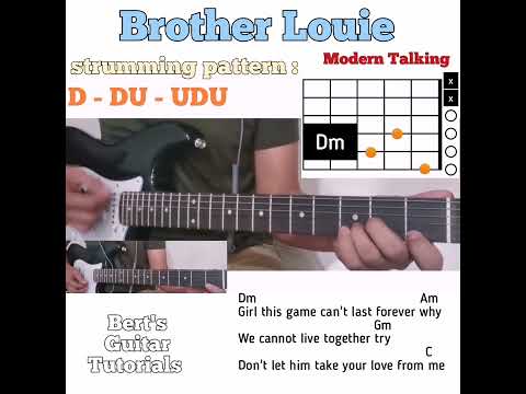 Brother Louie - Modern Talking guitar chords w/ lyrics & strumming tutorial