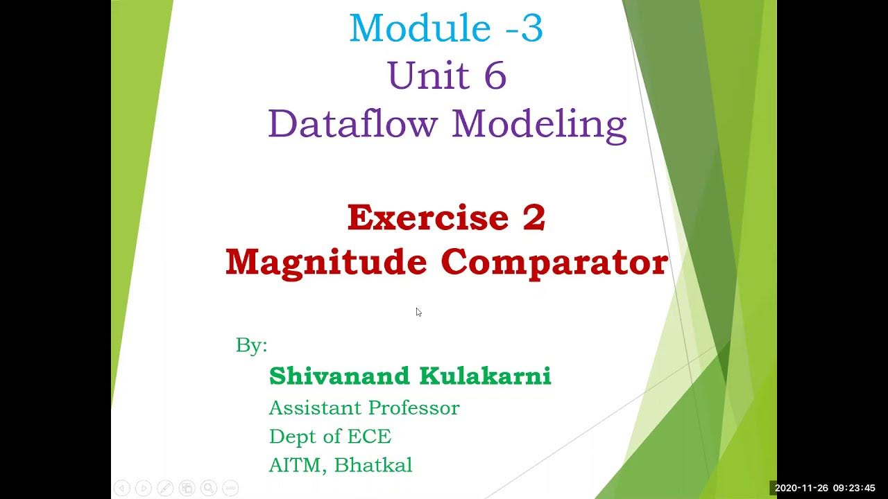 Verilog HDL (18EC56) | Module 3 | Unit 6 | Dataflow Modelling | Exercise 2 - Comparator | VTU ...