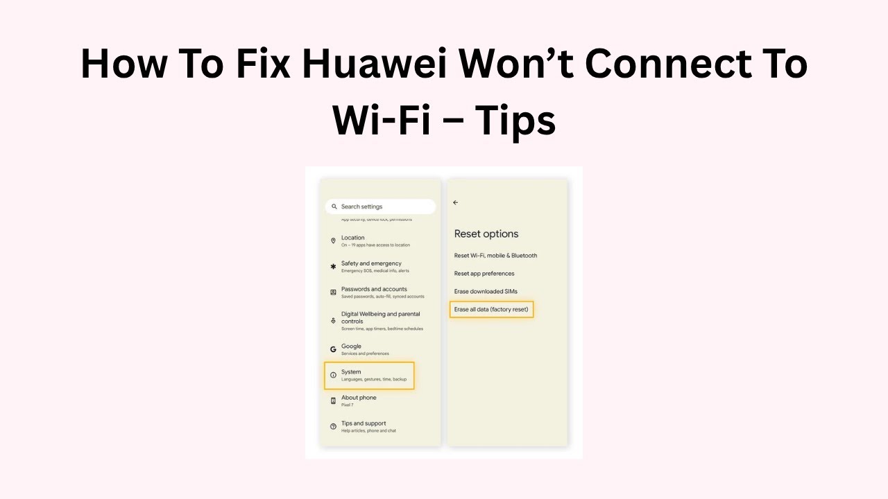How To Fix Huawei Won’t Connect To Wi-Fi – Tips - YouTube