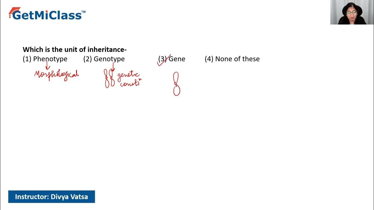 Unit of Inheritance Explained Simply KCET 12th Biology Principle of ...