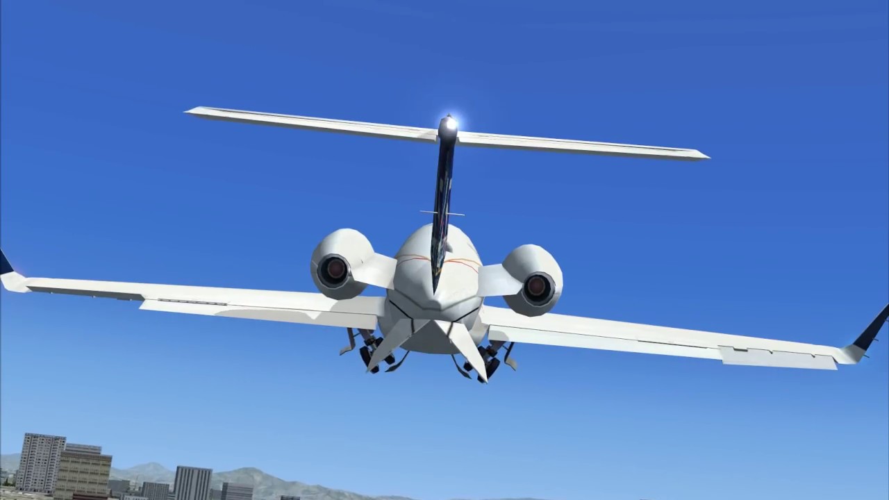 FSX Learjet 45 Takeoff - 9800 GTX+ |HD| - YouTube