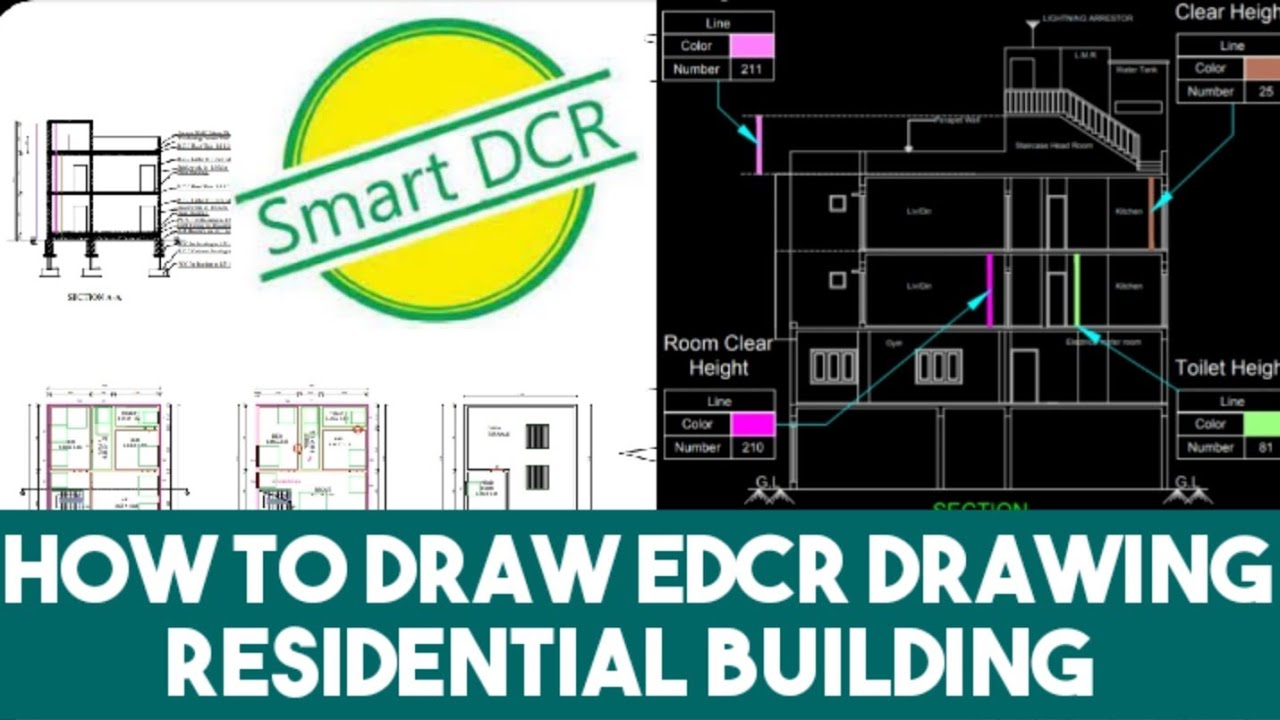 eDCR online plan for Residential Building - How to draw online building ...