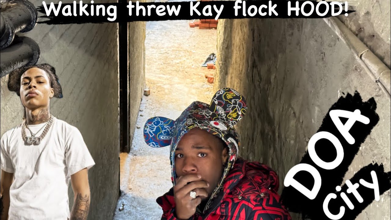 Walking threw New York rapper Kay flock hood - YouTube