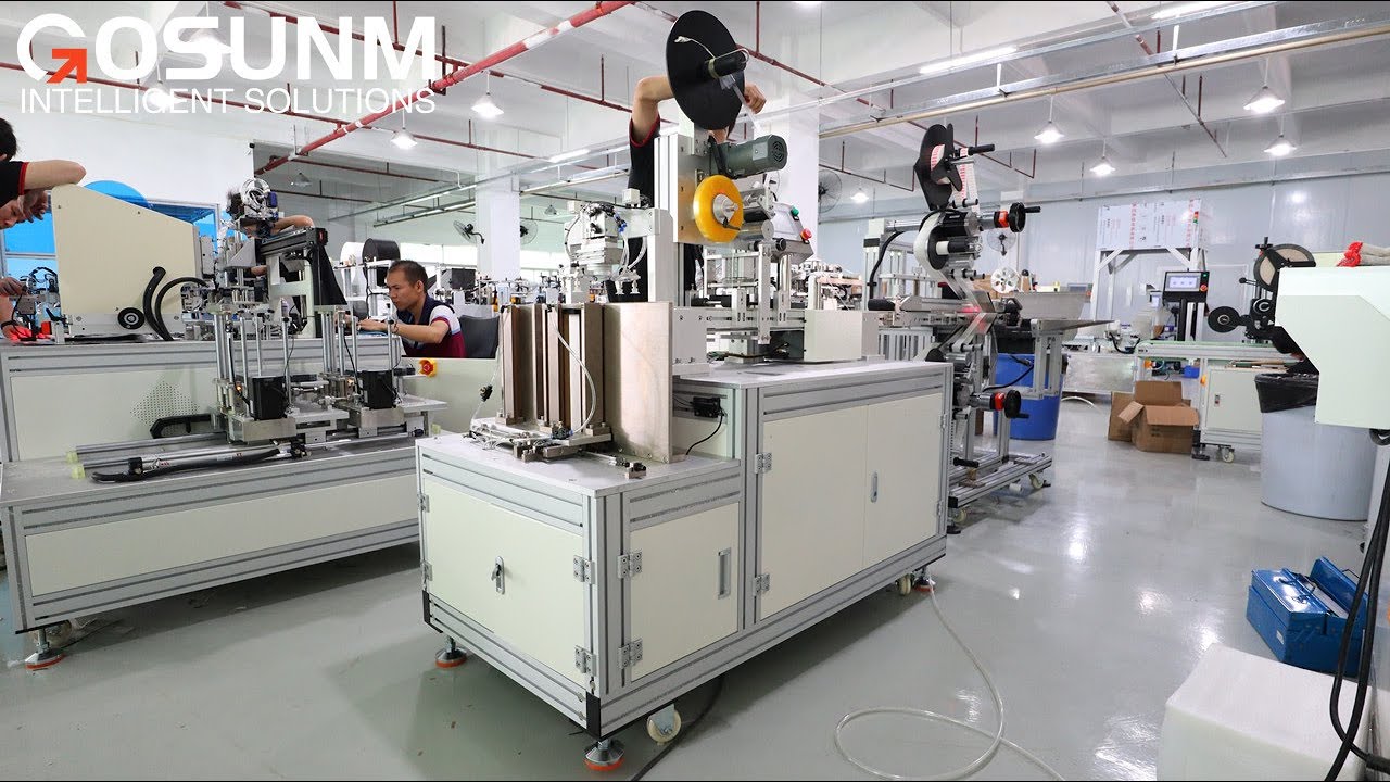 Automatic Mobile phone protective film tear film labeling machine - YouTube
