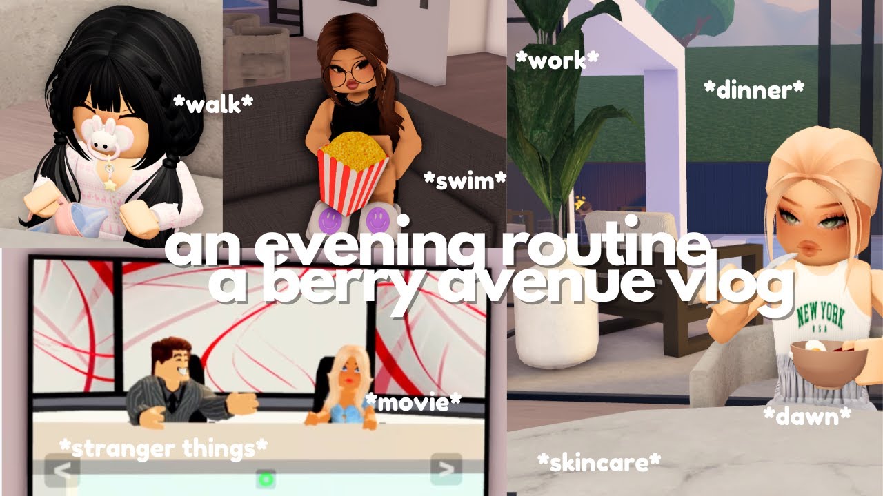 ౨ৎVLOG:an evening routine vlog in berry avenue rp/ roblox vlog/berry ...