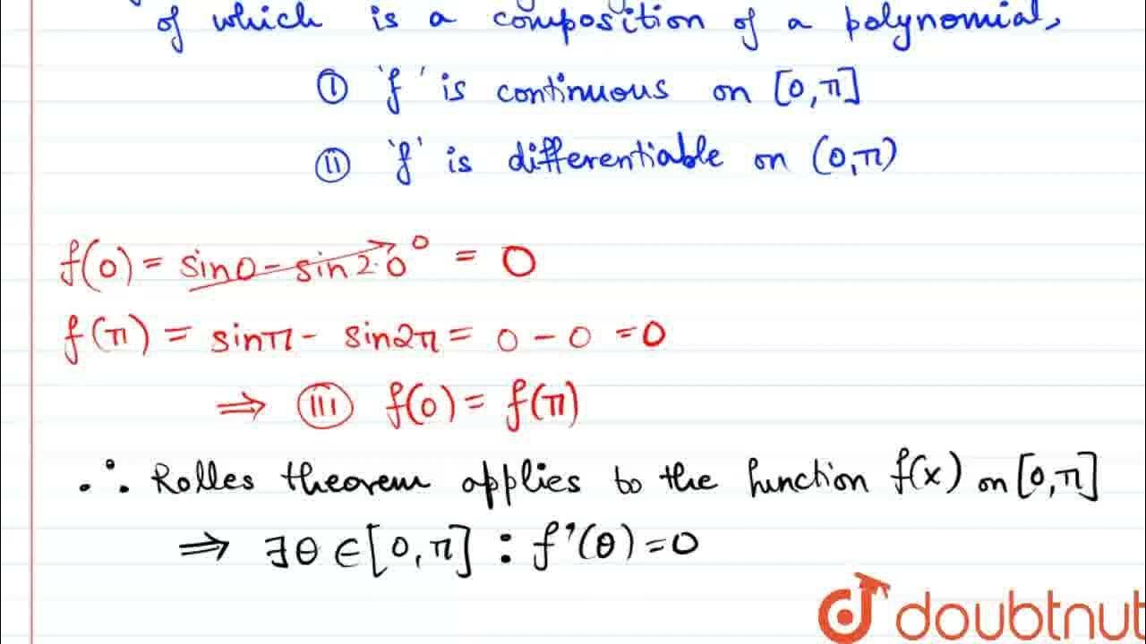 Verify Rolles Theorem r nfor The Function F x sinx sin2x non 0 P verify-rolles-theorem-r-nfor-the-function-f-x-sinx-sin2x-non-0-p