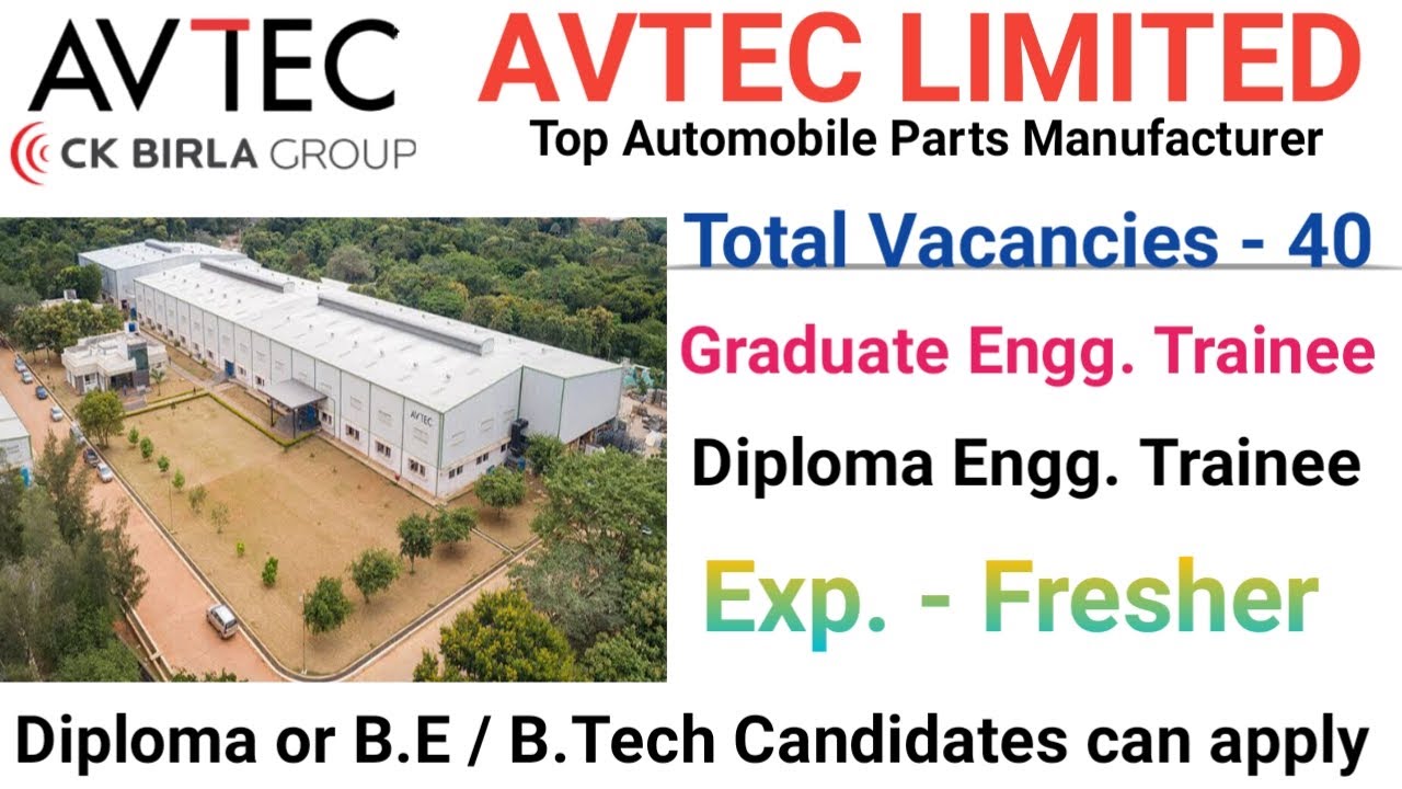 Graduate & Diploma Trainee Vacancies in Avtec Ltd I Total Vacancies ...