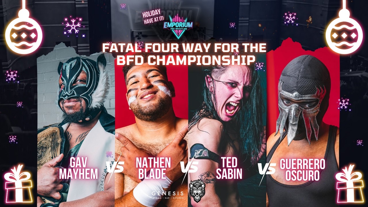 Gav Mayhem vs Ted Sabin vs Nathen Blade vs Guerrero Oscuro for the BFD ...