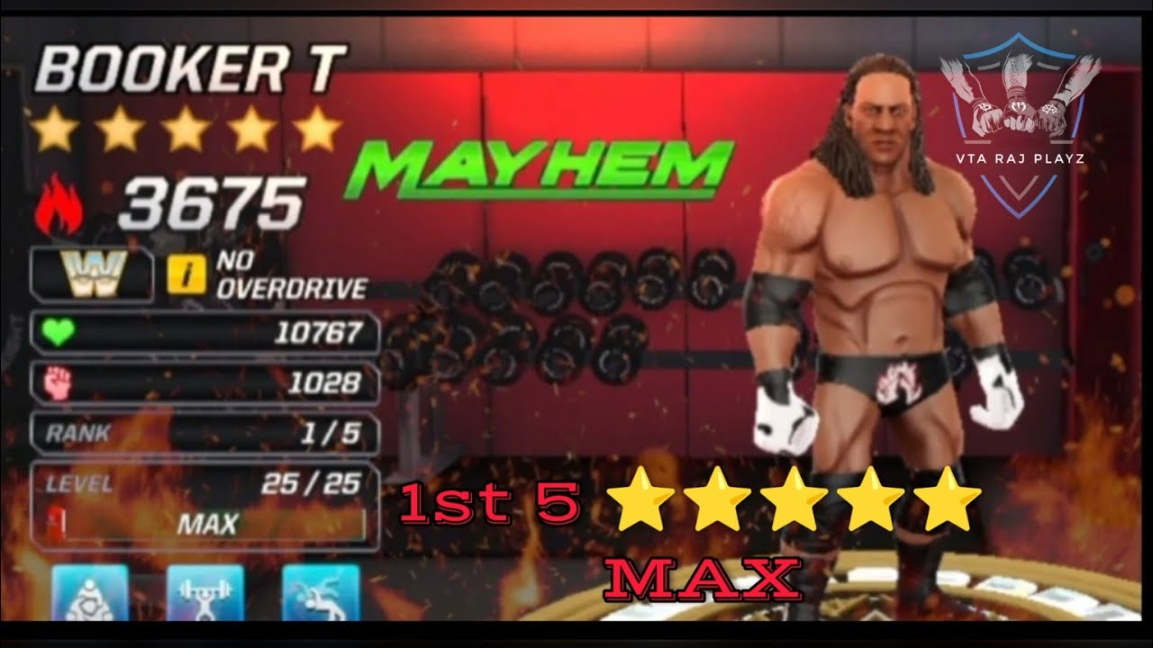 BOOKER T - 5⭐⭐⭐⭐⭐ MAX OUT #wwe #wwemayhem #vtaraj @vtarajplayz #bookert ...