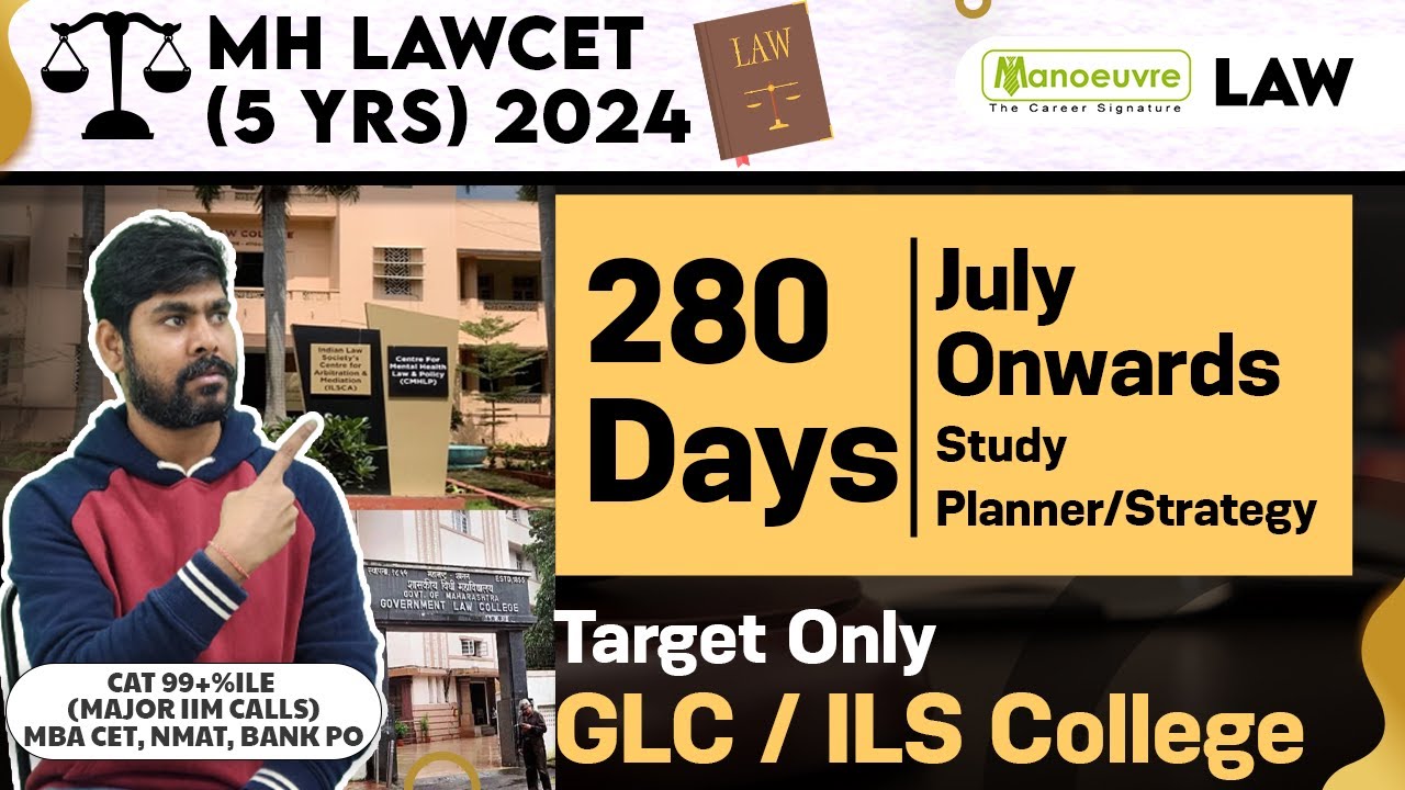 MH LAWCET (5 Years) 2024 - 280 Days | July Onwards | Study Planner ...