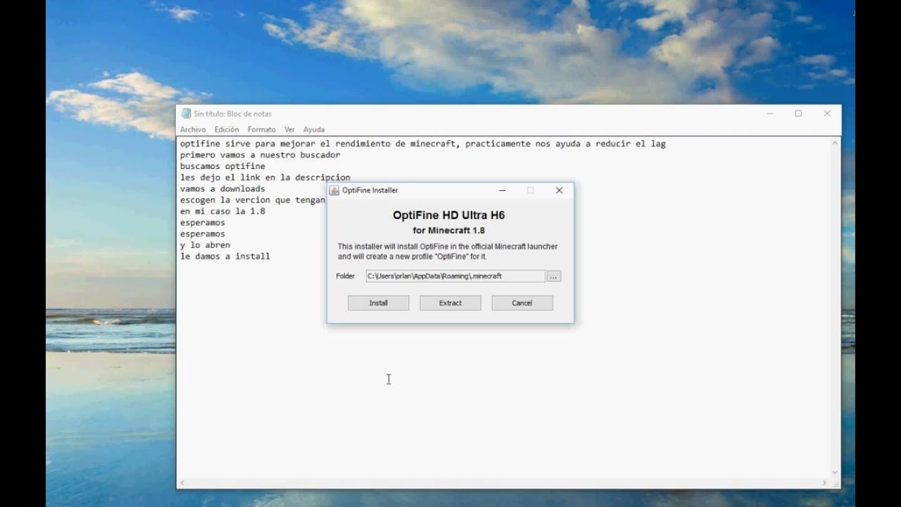 COMO INSTALAR OPTIFINE-MINECRAFT - YouTube