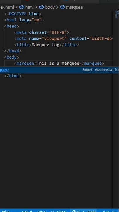 Marquee Tag in Html #html5 #Shorts #programing - YouTube
