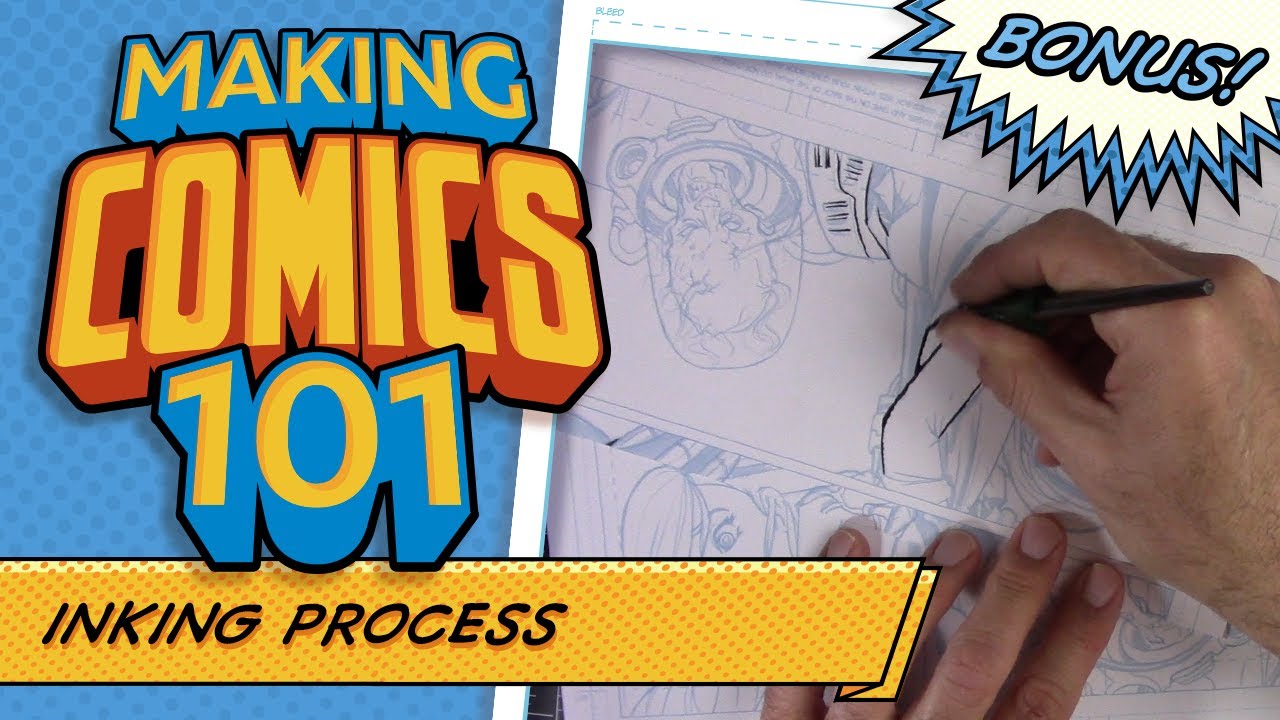 Inking Crash Course! Making Comics 101 Bonus! - YouTube