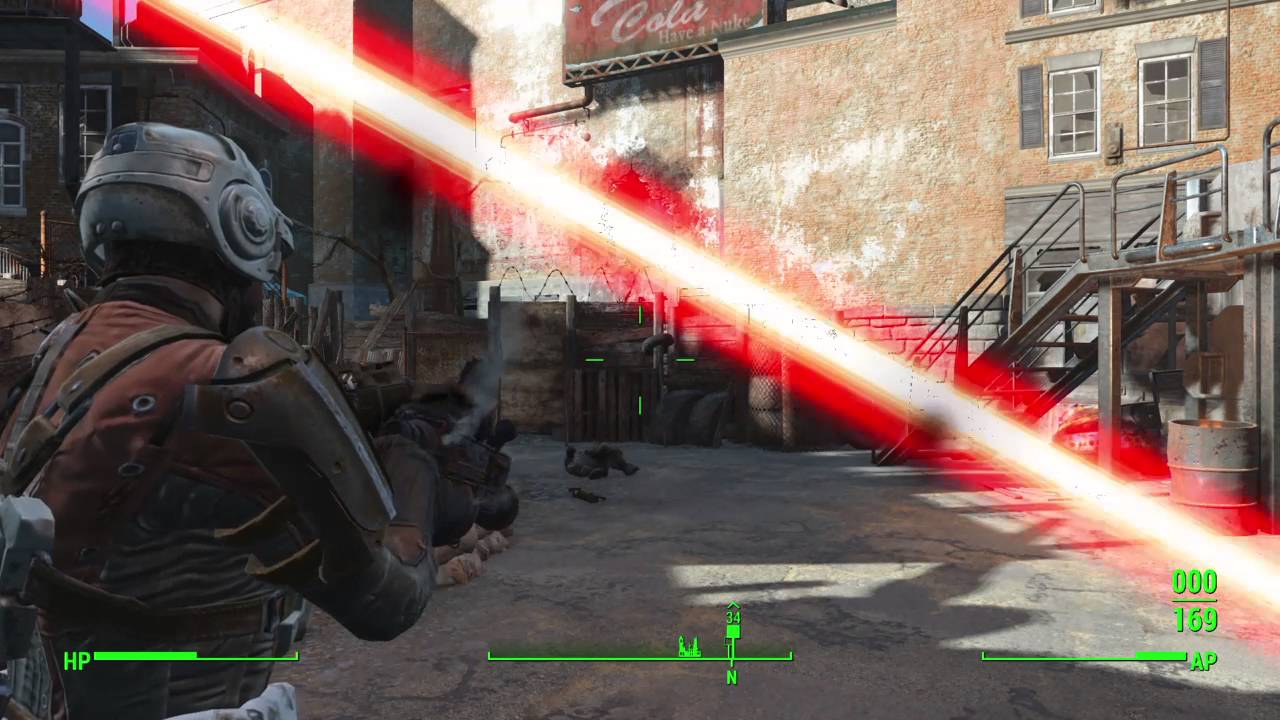 Fallout 4 Rail Spike Headshot's - YouTube