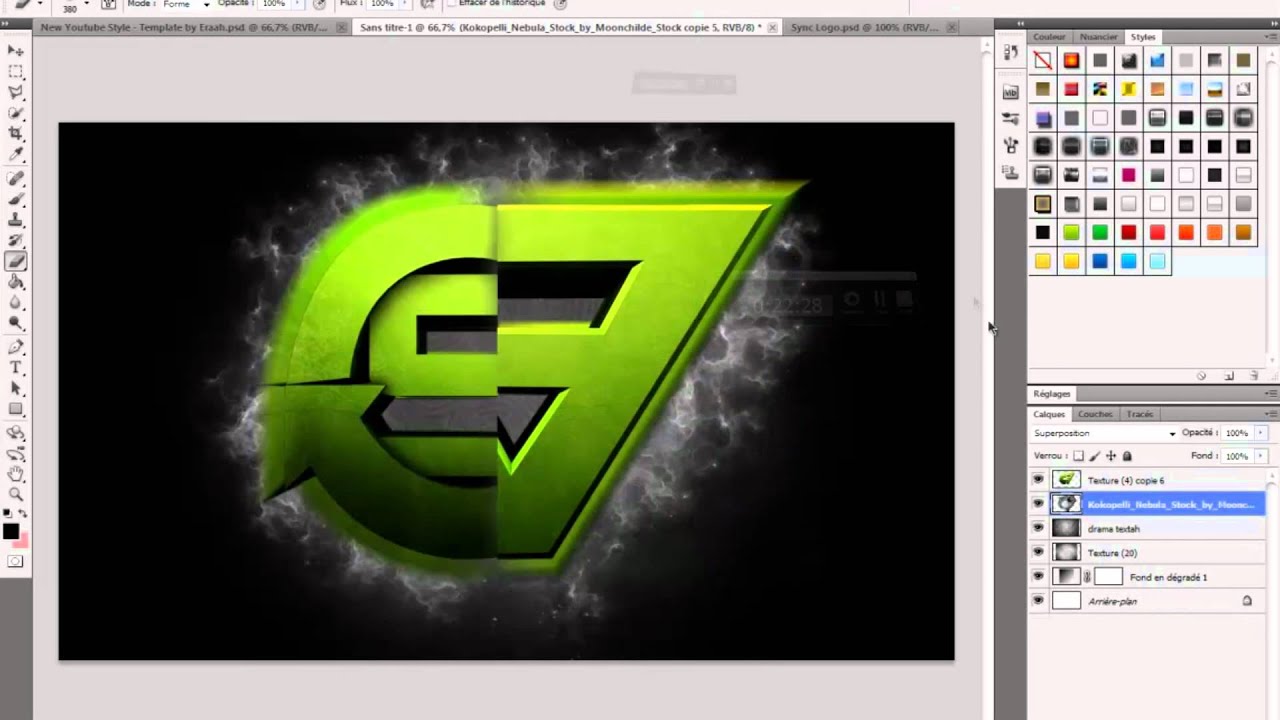Speed art / Création logo Skytop (Double face) - YouTube