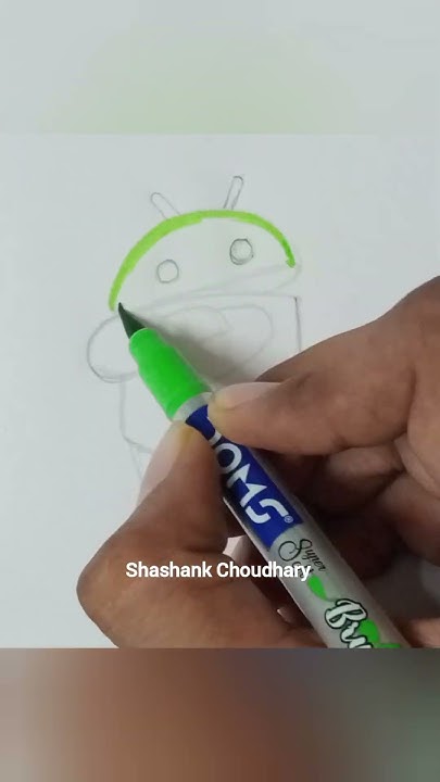How To Draw Android Logo - YouTube