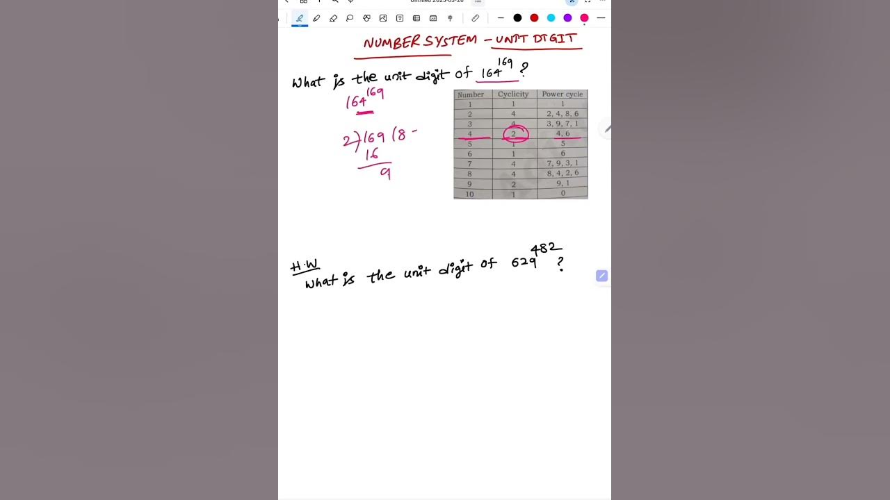 Number system - Unit digit - YouTube