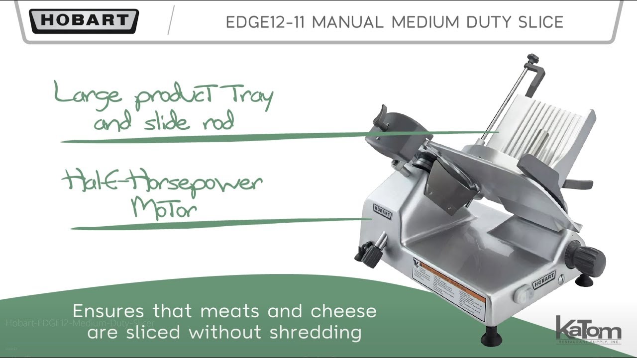 Hobart EDGE12 Medium-Duty Slicer - YouTube
