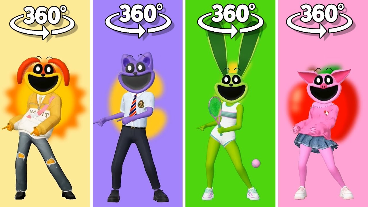 360° VR Smiling Critters POKEDANCE Animation vs Human | Poppy Playtime ...