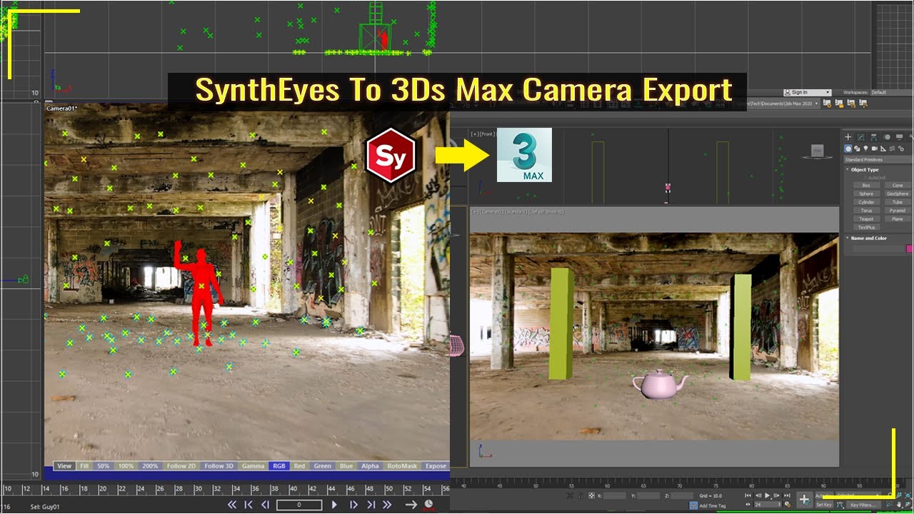 3D Camera Tracking With Syntheyes 3DS Max Tutorial | SynthEyes To 3DS Max Camera Export - YouTube