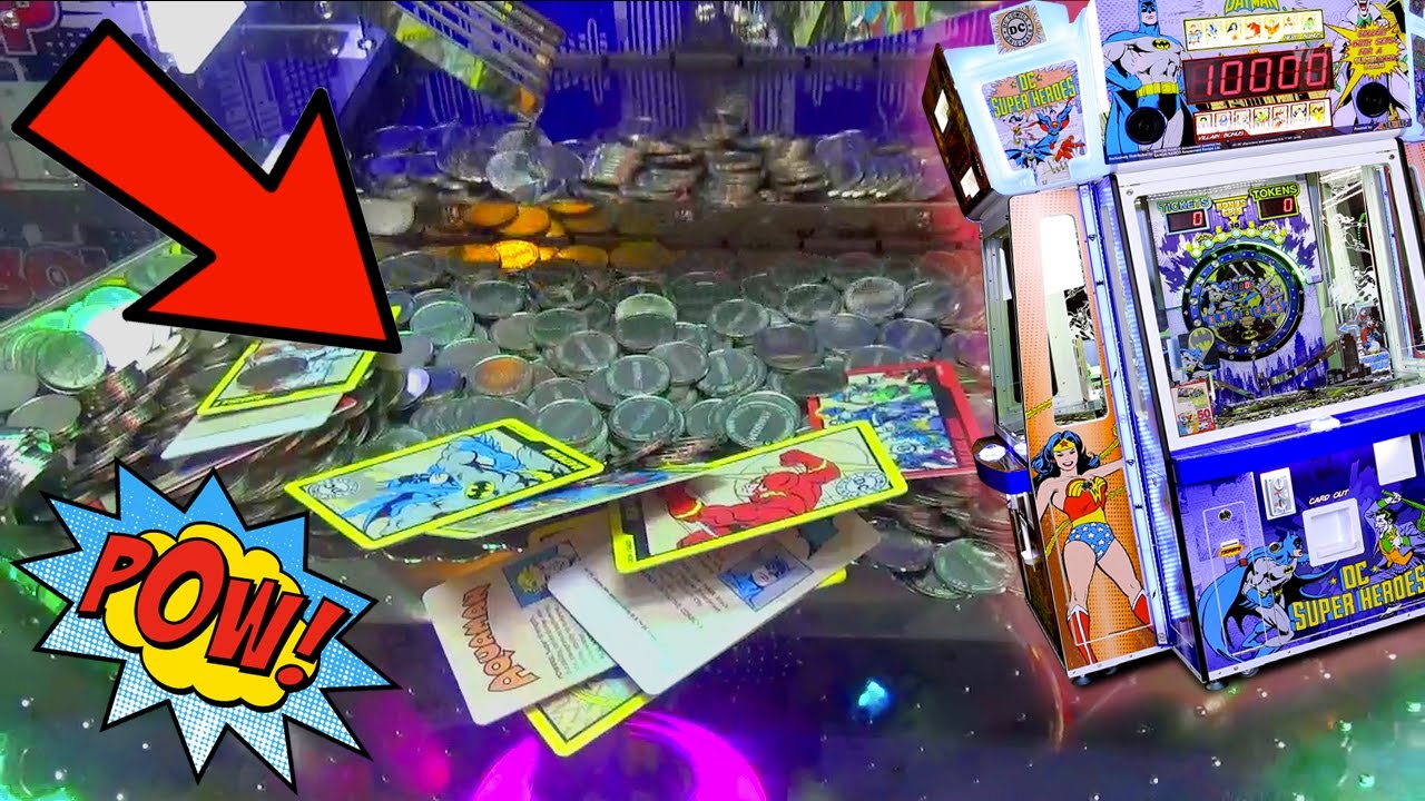 Can I WIN The Whole Set At The New DC Comics Coin Pusher ! - YouTube
