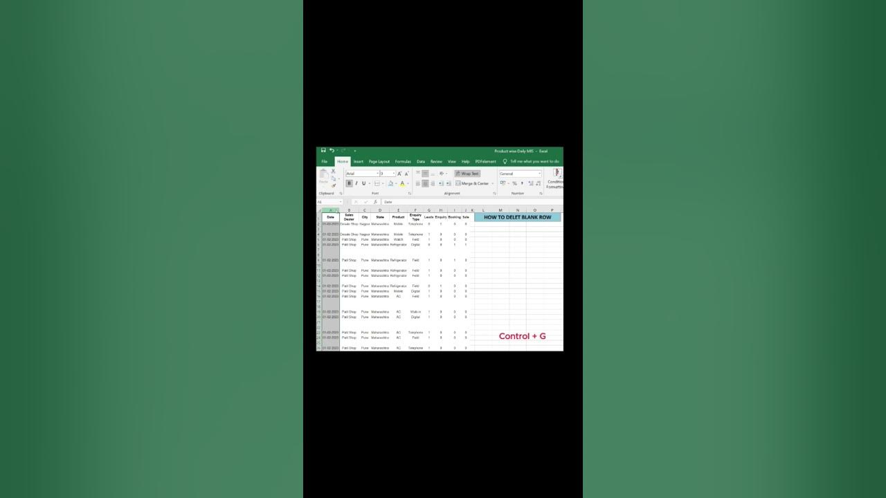 How To Delete Blank Rows Excel Tricks Msexcel Excelmis Exceltutorial Youtube