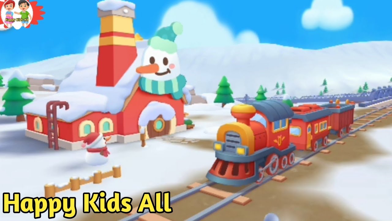 kids cartoon video for fun | train video with funny sound | happy kids ...