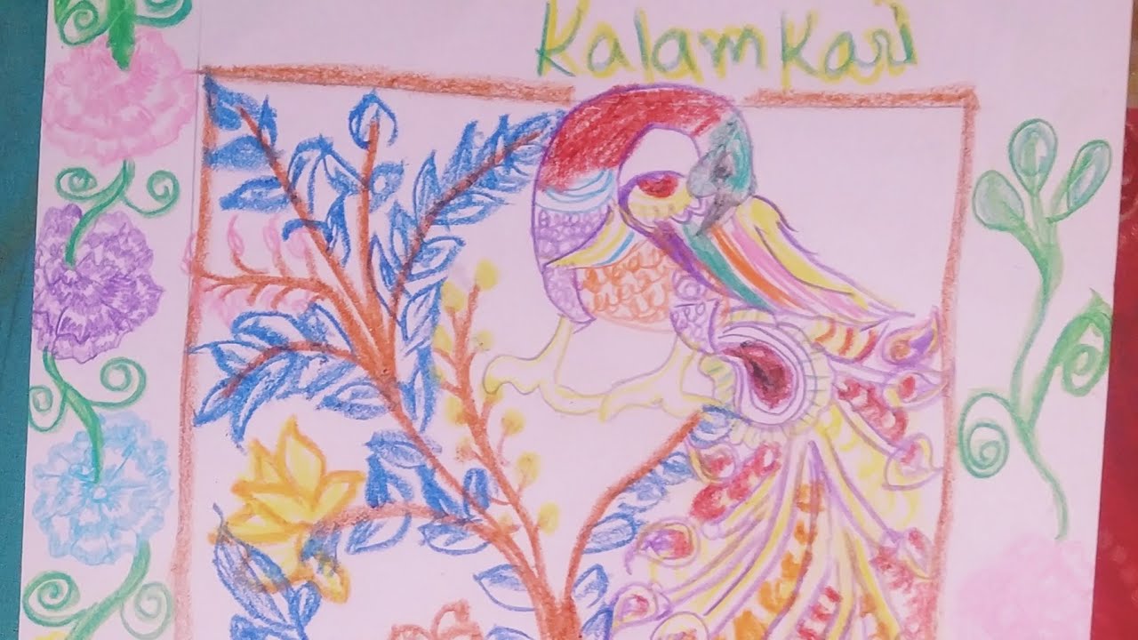 🤗the kalamkari best drawing on paper🤗 - YouTube