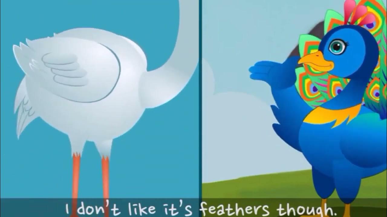 The Peacock and the Crane| Aesop's Fables #preschool #kidslearning # ...