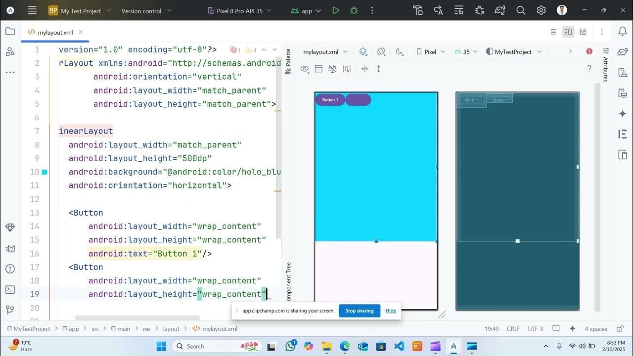 Android LinearLayout Tutorial Build Your First Layout - YouTube