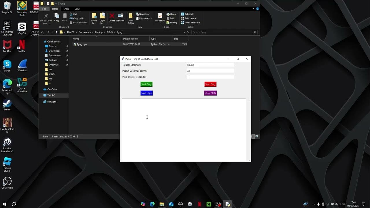 Pyng - DDoS Tool - PoD - Python - YouTube