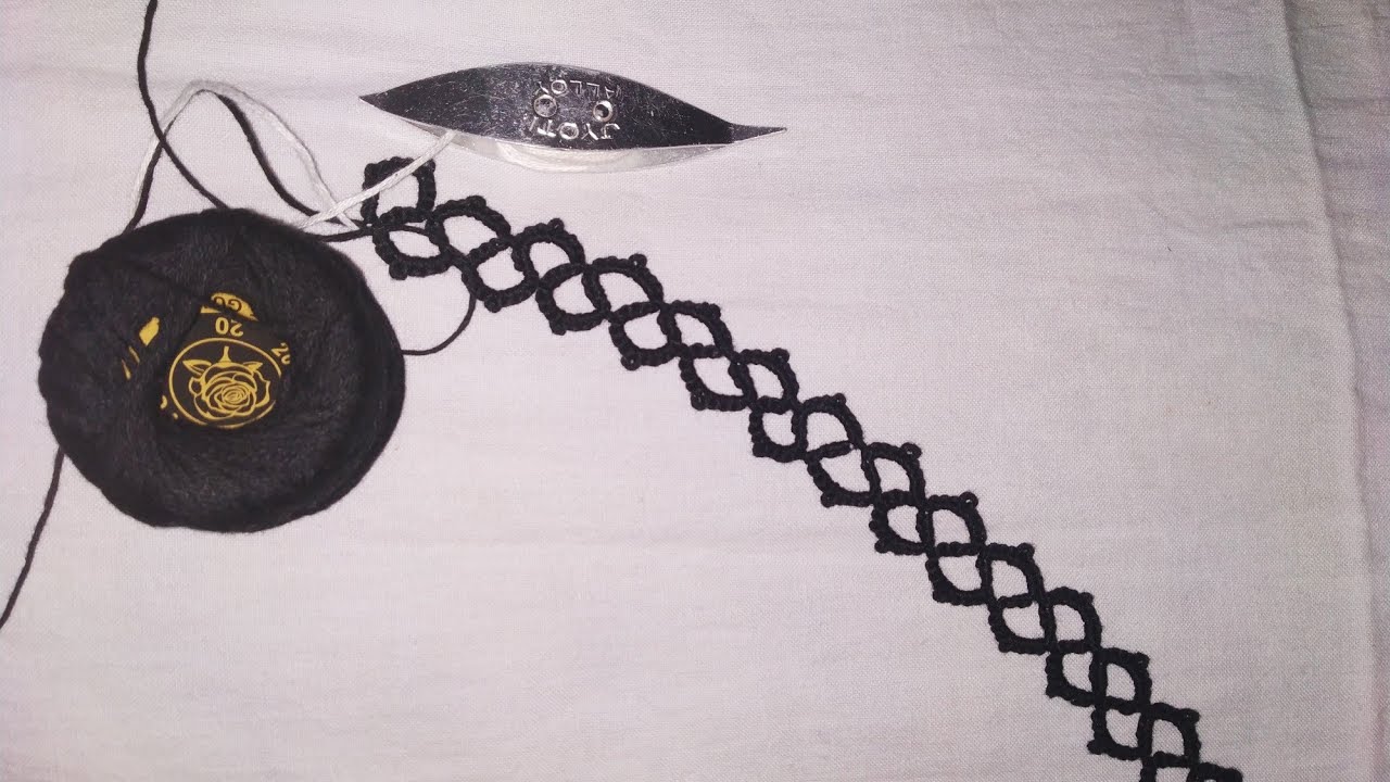 Tatting shuttel lace. - YouTube