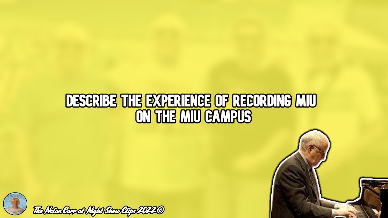 Ron Altbach on Recording at MIU Campus - YouTube