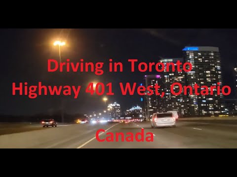 Driving in Toronto, Highway 401 West, Ontario, Canada - YouTube