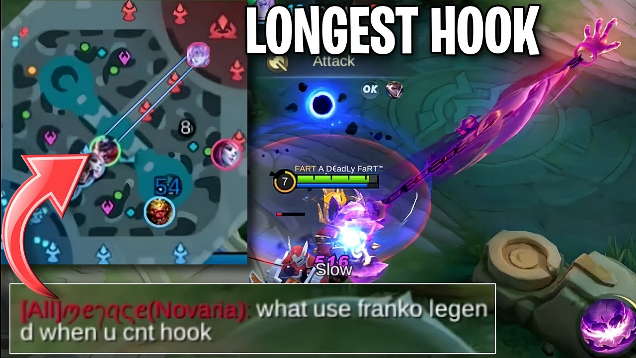 Longest Franco Hooks Ever Seen in MLBB! Franco is crazy in Mayhem! (Must Watch) - YouTube