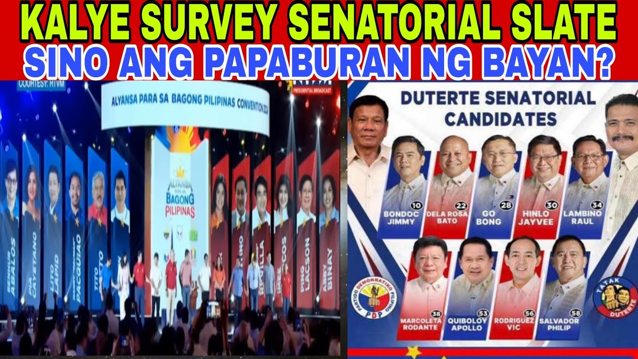 KALYE SURVEY SENATORIAL SLATE TIMOG QUEZON CITY TEAM DUTERTE VS. TEAM ...