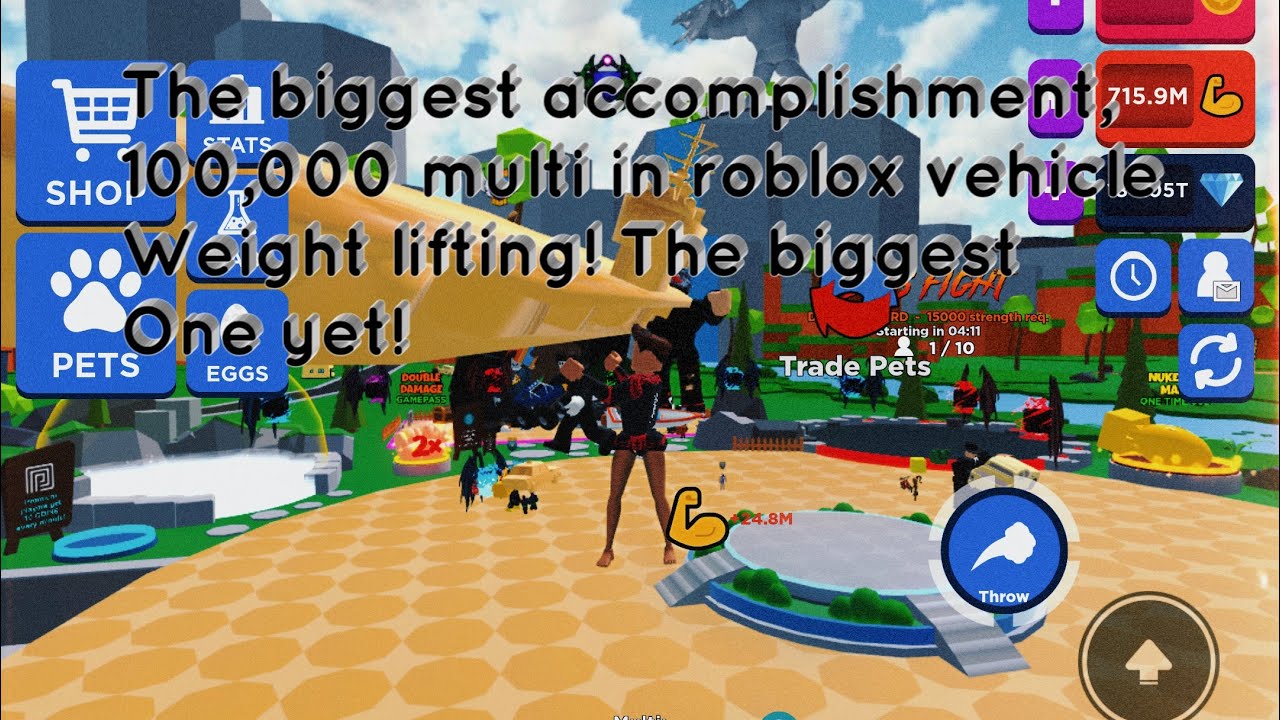 Roblox vehicle weight lifting FINALLY getting 100k multi! The biggest ...