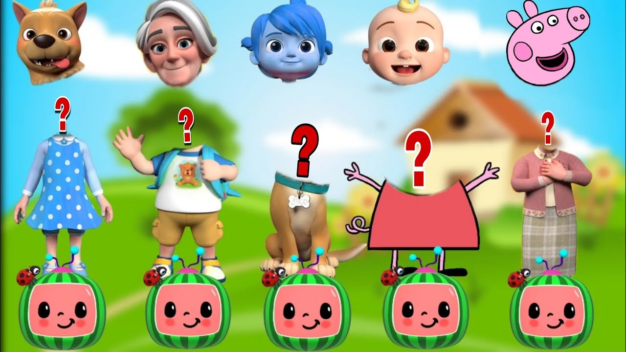 Wrong Head Puzzle, Can you Match The Right Head, Cocomelon, JJ, peppa ...
