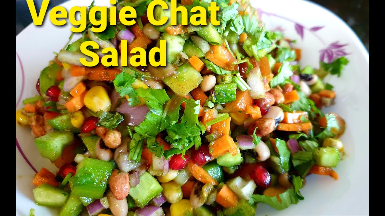 VEGGIE CHAT SALAD I Colorful & healthy I Refreshing taste - YouTube