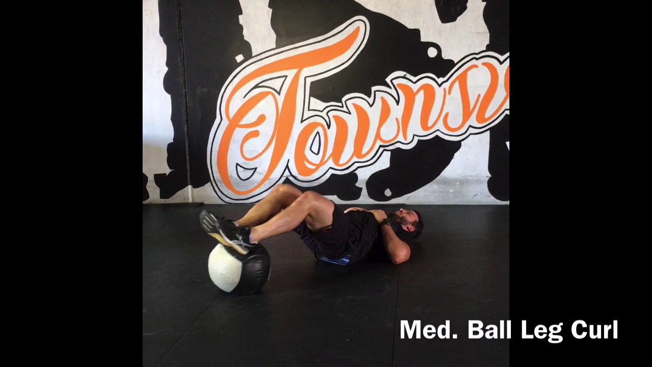 Medicine Ball Leg Curl - YouTube