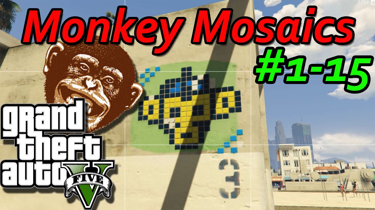 GTA 5 PC "Monkey Mosaics" Locations 1-15 - YouTube