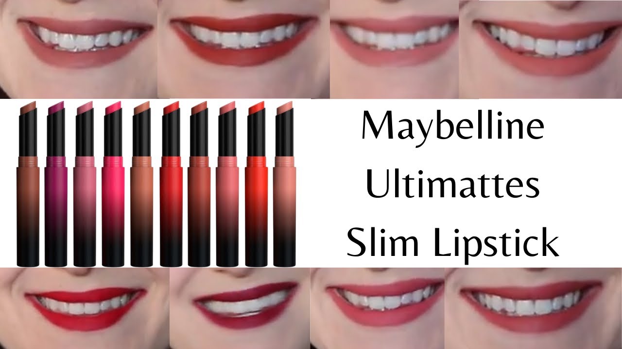 Maybelline Color Sensational Ultimatte Slim Lipstick Swatch Try On ...