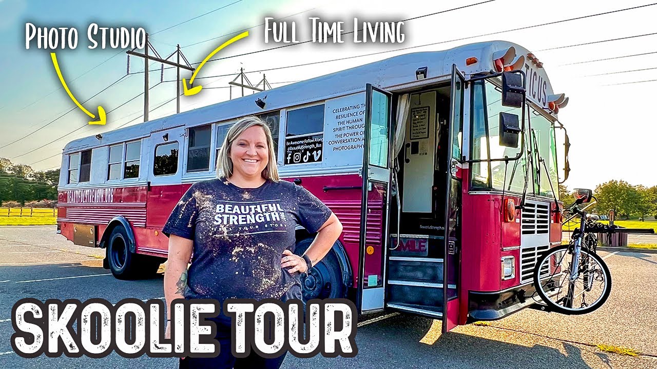 She Built a DIY School Bus Tiny Home Conversion for Full Time Adventure ...