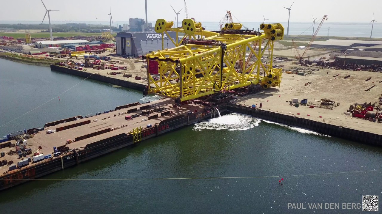 Load out on Heerema barge H-541 - YouTube