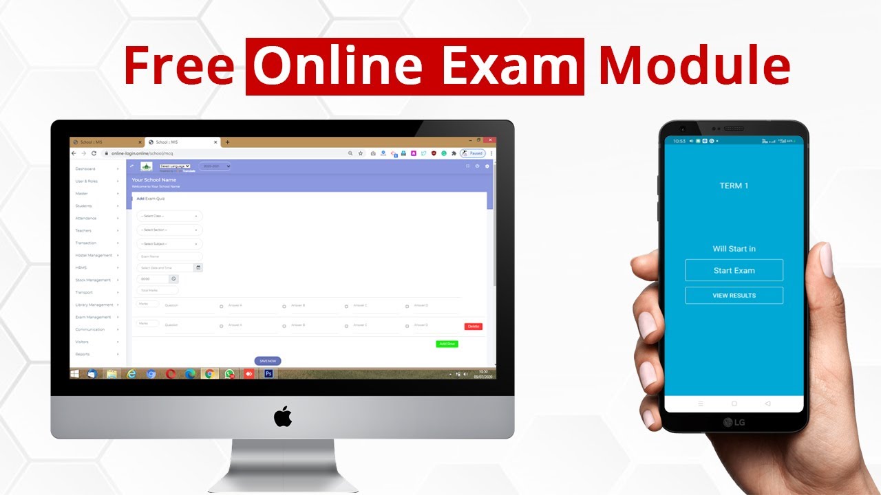 How to take online Exam in School | Free Online Exam For Students ...